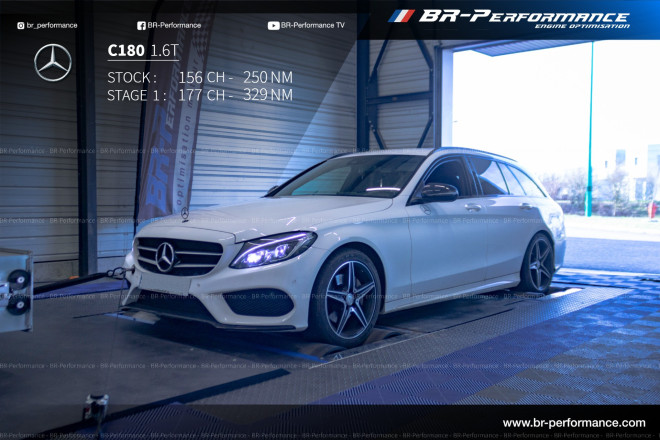 Mercedes C W205 180 (1.6T) stage 1 - BR-Performance - Motor optimisation
