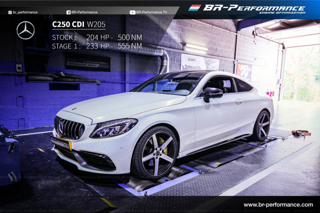Mercedes C W205 250 CDI stage 1 - BR-Performance - Motor optimisation