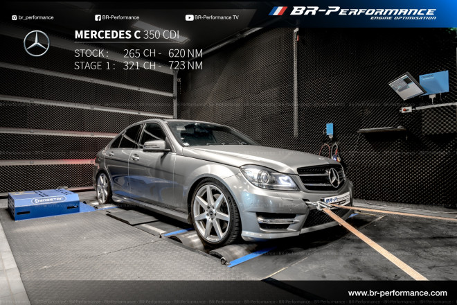 Mercedes C W204 350 CDI stage 1 - BR-Performance - Motor optimisation