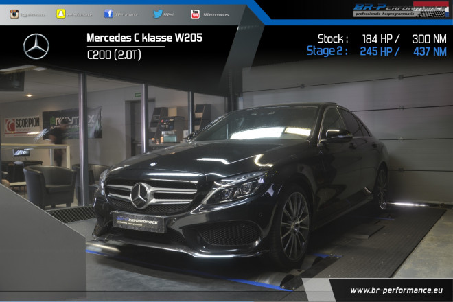Mercedes C W205 200 (2.0T) stage 2 - BR-Performance - Motor optimisation