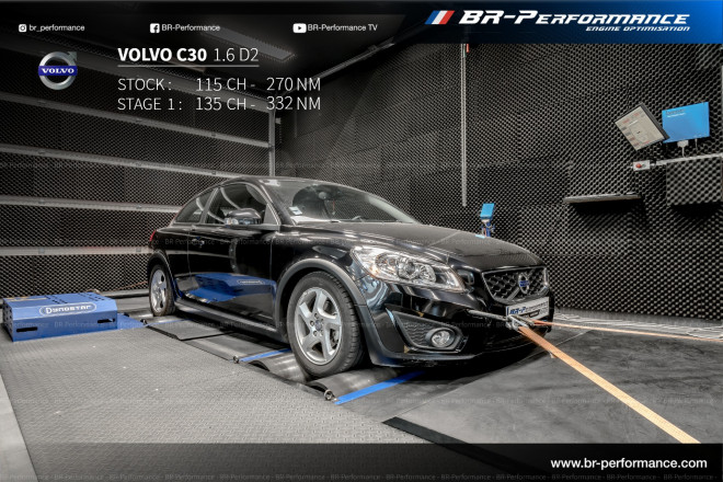Volvo C30 1.6 D2 stage 1 - BR-Performance - Motor optimisation