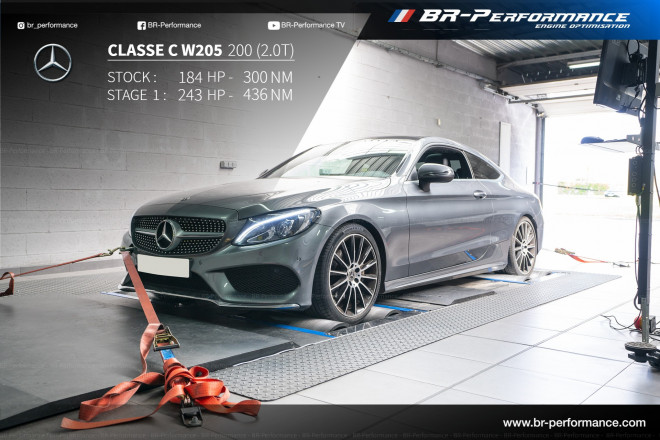 Mercedes C W205 200 (2.0T) stage 1 - BR-Performance - Motor optimisation